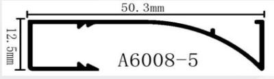 Cina Disegno di abbigliamento in metallo in argento in alluminio Profil Trim Protector in vendita