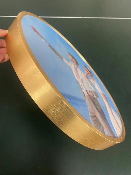 Quality Round Extruded Aluminium Profile for Mirror Frame Polishing and Brushed Picture for sale