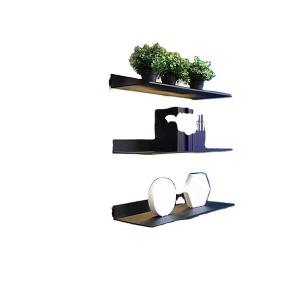 Quality Rectangle Aluminum Wall Shelf for Home Kitchen Store Living Room Bedroom Rust for sale