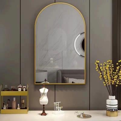 Cina Cornice di specchio in alluminio 13,5cm/28cm/38cm/40cm Oro/Nero/Argento con linee in lega metallica in vendita