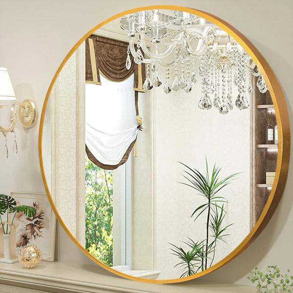 Quality 28cm Aluminum Mirror Profile Gold Black Silver Metal Alloy for Bathroom Mirror for sale