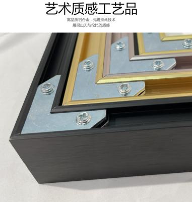 China Brushed Surface Black Painted Red Aluminum Alloy Extrusion Profile for Picture Frame for sale