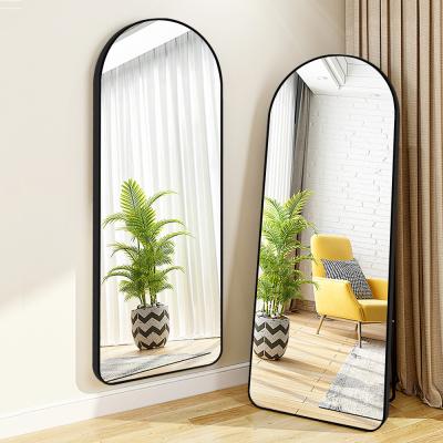 Cina 28cm Oro spazzolato nero argento metallo legato alluminio specchio telaio per specchio bagno in vendita