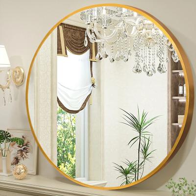Cina 28cm Oro spazzolato nero argento metallo legato alluminio specchio telaio per specchio bagno in vendita