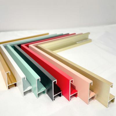 Cina Marco fotografico in legno d'oro rosa con telaio a specchio in vendita