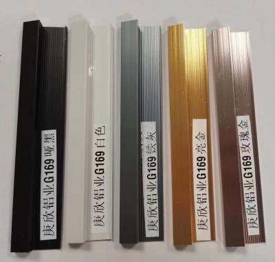 Cina Argento Oro Rosa Nero Anodizzante Aluminio Estrusione Nero Foto/Quadro Profilo in vendita