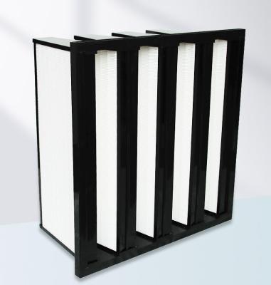 China V BANK GLASS FILBER Heavy air flow HEAP AIR FILTER for sale