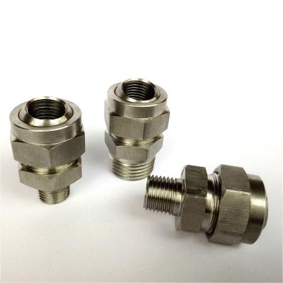 China 1/4 BSPT/NPT stainless steel adjustable flexible ball connector spraying nozzle for sale