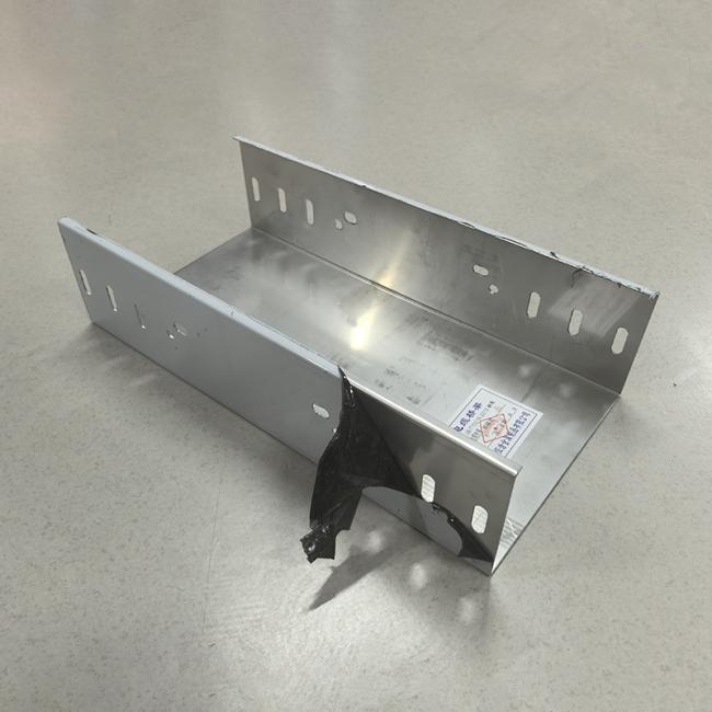 Stainless steel cable tray installation example