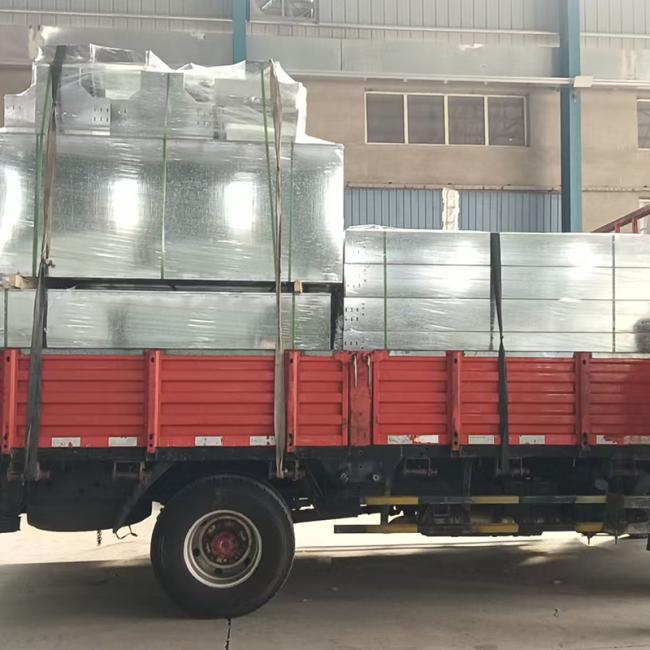 Galvanized cable tray showing durable construction and smooth finish