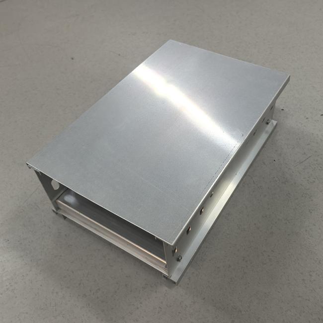 Aluminum cable tray with multiple cables neatly organized