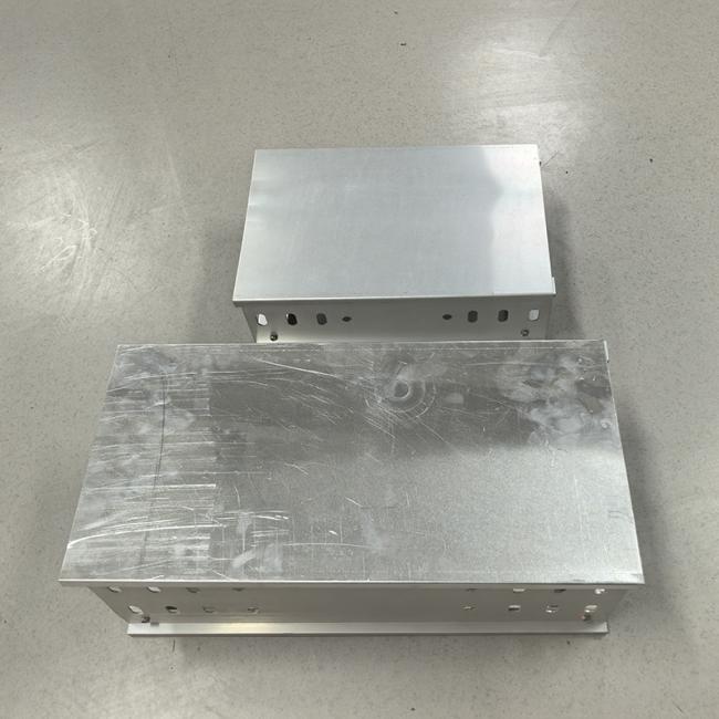 Medium duty aluminum cable tray showing wall mounted installation