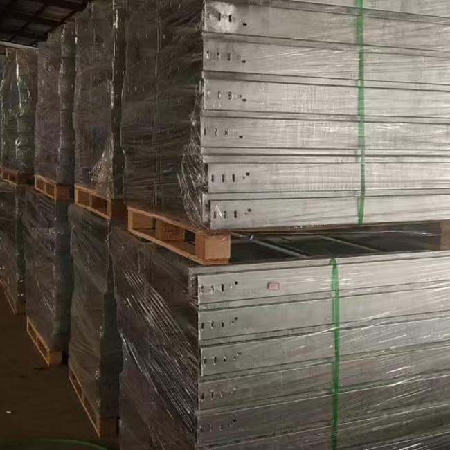 Steel ladder cable tray installation example