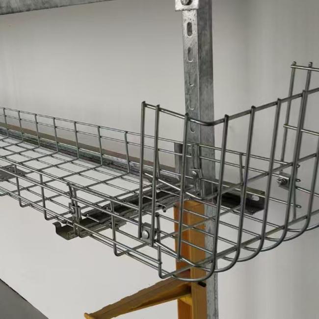 Adjustable support brackets cable tray network showing installation