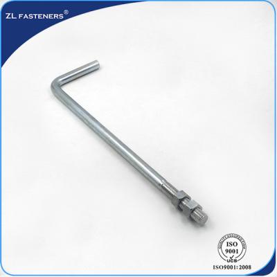 China L type anchor bolt  / L foundation bolt with nuts and washer for sale