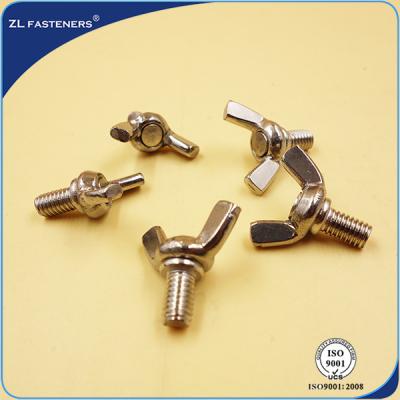 China SS304 / 316 Steel Hex Bolt Precision Casting Brass Wing Nuts DIN 315 for sale