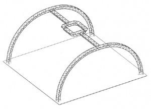 China Driehoeks Cirkelbundel, 250*250-Grootte 3m de Legering van het Diameteraluminium 6082-T6 Te koop