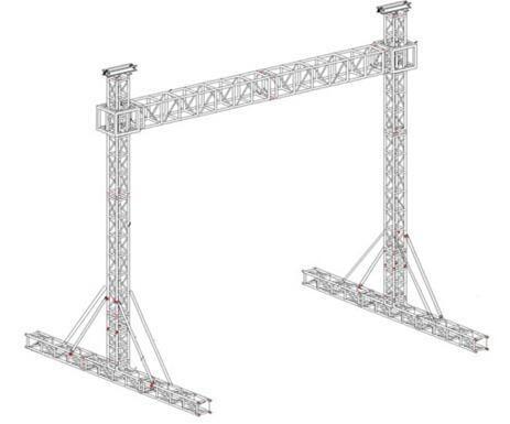 Quality Hang Speaker Aluminum Square Truss / Silver Aluminum Stage Truss 0.5M-4M for sale