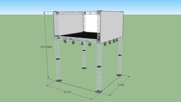 Quality T6-6082 Aluminum Stage Truss ,  Aluminum Alloy Truss Banner Stand 3x3m for sale