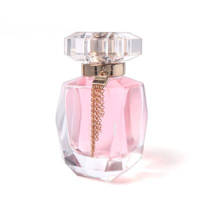 Cina Custom 50ml Pump Spray Perfume Bottle Clear Empty Square Glass Refillable in vendita