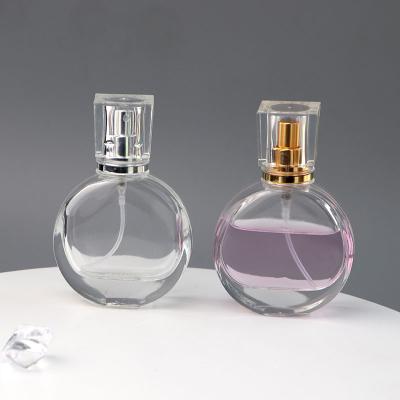 Cina Custom 50ml Pump Spray Perfume Bottle Clear Empty Square Glass Refillable in vendita