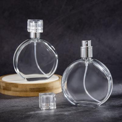 Cina 3 Oz Perfume Pocket Spray Bottle Empty Luxury Flat Square Fragrance Clear Pump Glass in vendita
