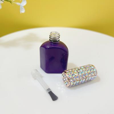 中国 Metta輝やきの帽子10ml 15mlが付いている光沢のある白いピンクの紫色色のびんはマニキュアのびんを 販売のため