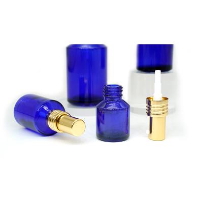 Cina Barattolo di vetro dei cosmetici blu di Hanya Glass Lotion Bottles 30g 50g in vendita