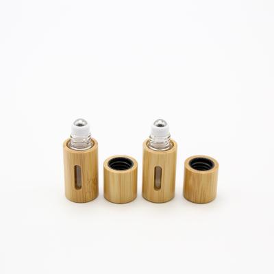 Cina 1ml 2ml Mini Perfume Aromatherapy Glass Roll sulle bottiglie Shell di legno in vendita