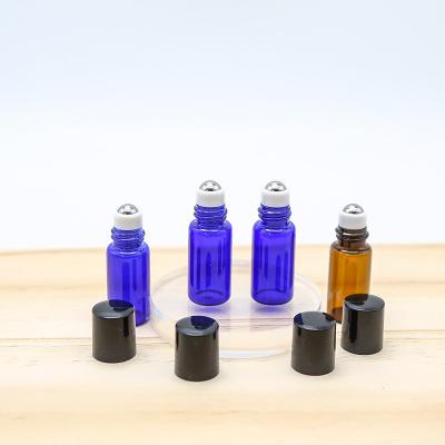 China 5ml 10ml Frosted Glass Roll On Bottles Refillable Empty Perfume Roller Bottles for sale