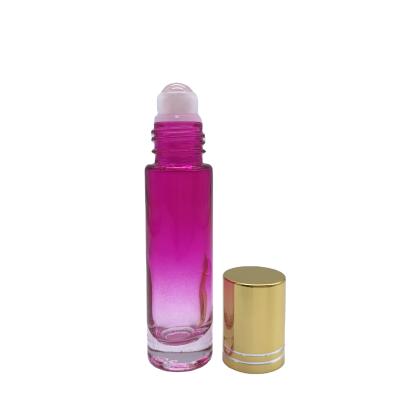 China Rainbow Gradient Empty Perfume Rollerball Bottle Airtight Non Toxic for sale