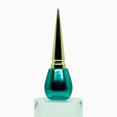 Cina Bottiglie rotonde verdi lucide dello smalto con la spazzola 10ml riutilizzabile in vendita