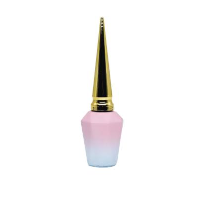 China 10ml 15ml Metallic Caps Fingernail Polish Bottles Containers for sale