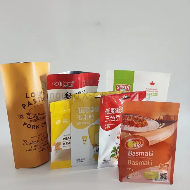 Three Side Seal Zipper Bag Matte Purple Mylar Flat Zip Lock Pouch Bag Food Packaging with Window