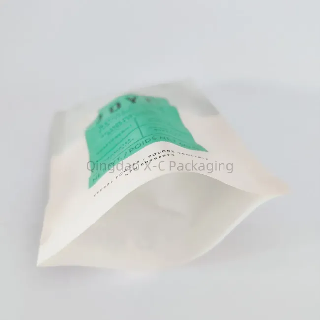 Three Side Seal Zipper Bag Matte Purple Mylar Flat Zip Lock Pouch Bag Food Packaging with Window