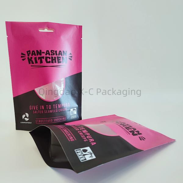 Custom Biodegradable Stand Up Pouches Food Packing Waterproof Zip Lock Doypack