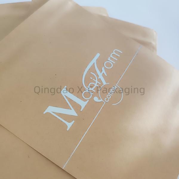 Quality Open Top Plain Design Kraft Paper Bag , Custom Printed Brown Paper Shopping Bags for sale
