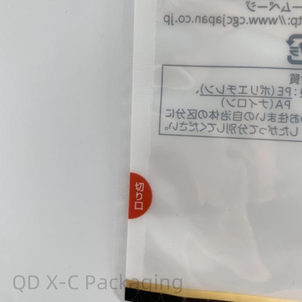 Drei Seiten Siegel Reißverschluss Tasche Matte Lila Mylar Flat Reißverschluss Tasche Lebensmittelverpackung mit Fenster