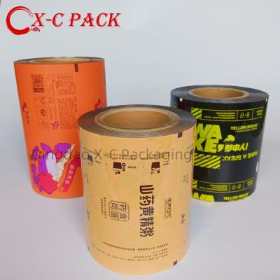 China Saquete automático de molho pequeno Embalagem de pasta de mel Molho de tomate Molho de ketchup Saquete de sacola de plástico filme laminado for sale