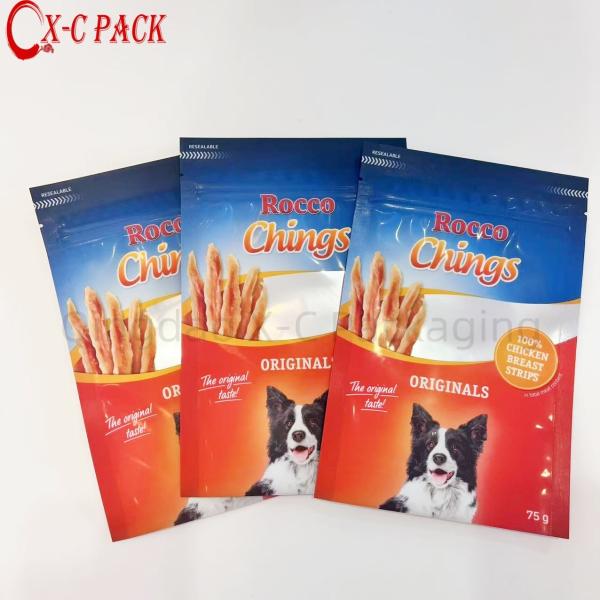 Sacs en plastique Fermeture à glissière 3 côtés étiquette sac petit sac clair sac Mylar sacs d'emballage sac de nourriture pour chiens pour animaux de compagnie