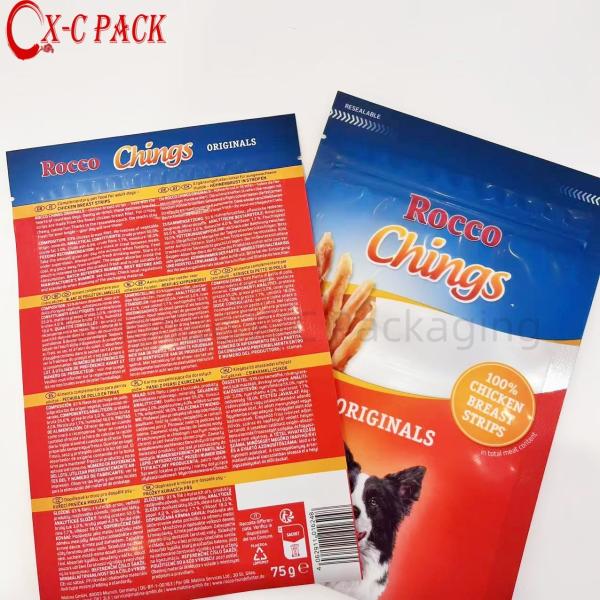 Sacs en plastique Fermeture à glissière 3 côtés étiquette sac petit sac clair sac Mylar sacs d'emballage sac de nourriture pour chiens pour animaux de compagnie