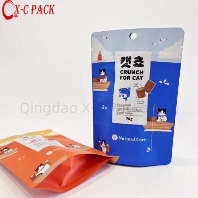 Cina Cina Stampa Easy Open Zip Lock Sacchetti per imballaggio di cibo per cani 70g Stand Up Bag Sacchetto di imballaggio in plastica stratificata in vendita