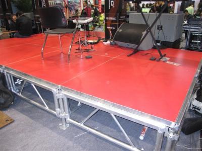 China Wholesale Aluminum Alloy Adjustable Plywood Stage With Red Color for sale