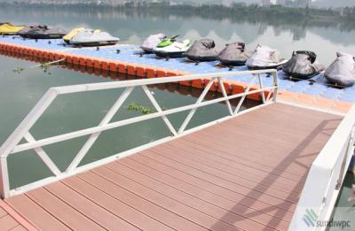 China Marinas waterproof WPC composite decking for sale