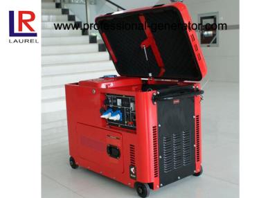 中国 銅の交流発電機が付いている5.5 kwの単一シリンダー電気無声ディーゼル発電機 販売のため
