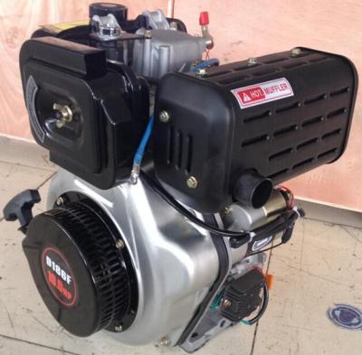 Cina Il motore diesel del singolo cilindro portatile 10HP con un manuale di 4 colpi/inizio elettrico, aria ha raffreddato 406cc in vendita
