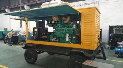 Cina Gruppo elettrogeno diesel portatile mobile 300kVA con ATS per costruzione, potere di Weichai in vendita