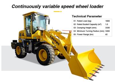Cina Carico nominale 1800kg di capacità 1.0cbm del secchio della macchina di Front End Mini Wheel Loader in vendita