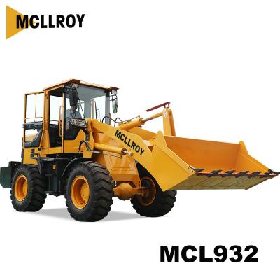 China ZL932/MCL932 alto cargador de la rueda del rendimiento laboral 1800kg Rate Loading Front End Articulated en venta