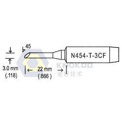 中国 HAKKO DASH454 のはんだごての handpiece のための Hakko N454-T-3CF のはんだ付けする先端 販売のため